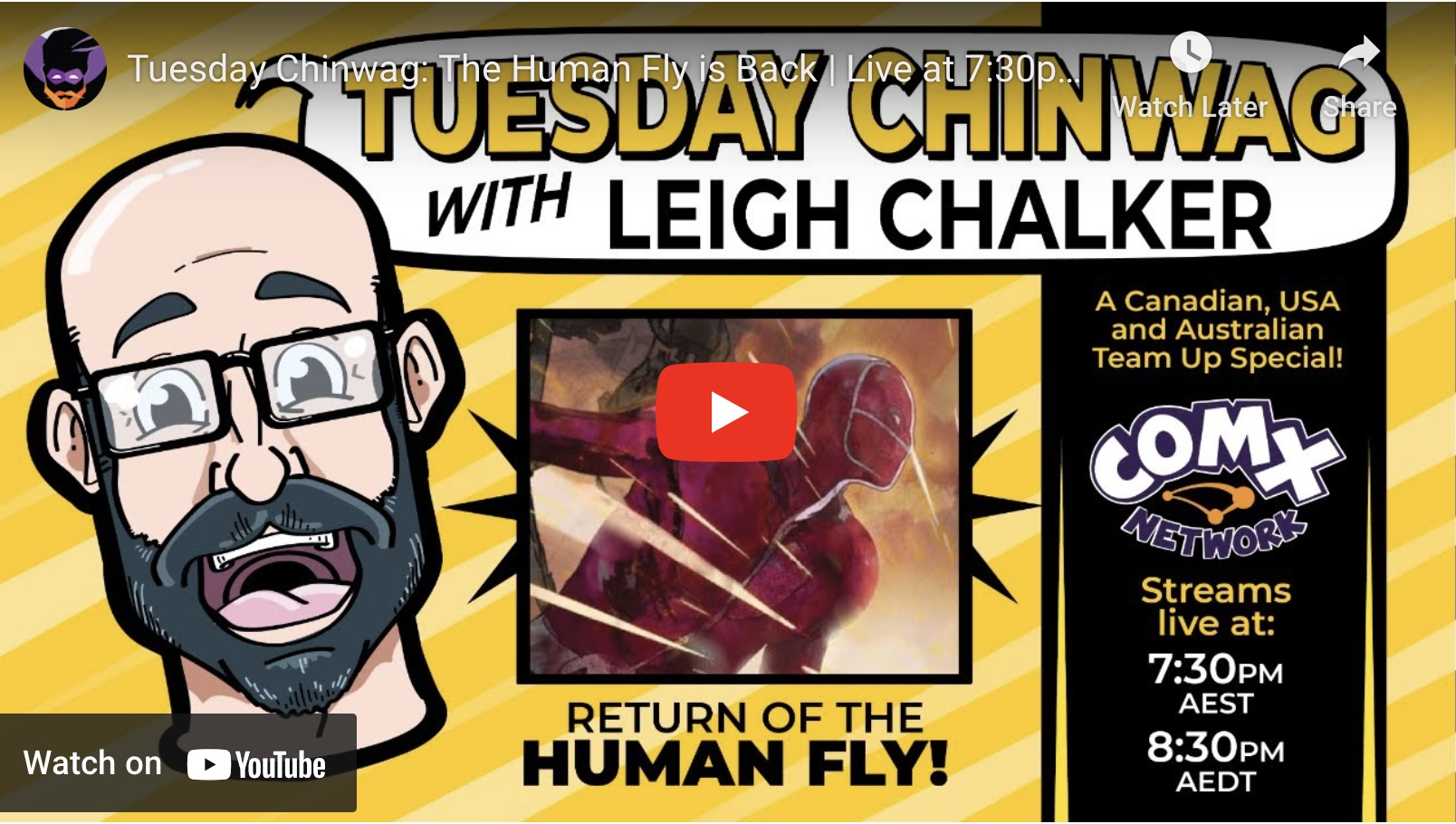 Video Conversation: Tuesday Chinwag: The Human Fly is Back – IPI Comics